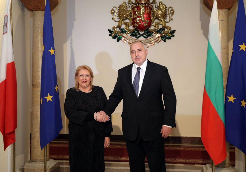 Премиерът Борисов и президентът на Малта обсъдиха европредседателството ...
