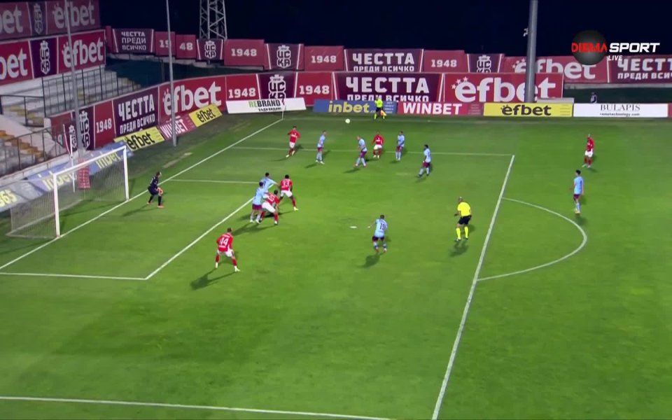 Калоян Стрински узакони победата на ЦСКА 1948 с дебютен гол - БГ Футбол - efbet Лига - Gong.bg